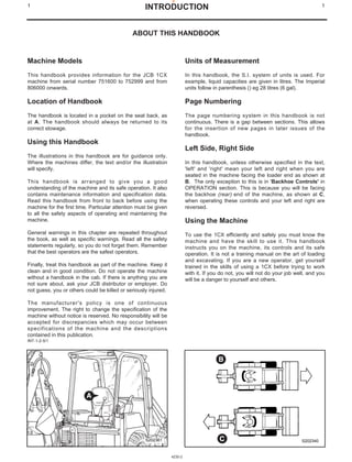 Jcb 1 cx operator manual | PDF