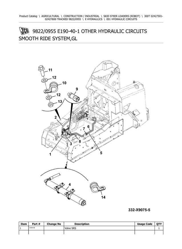JCB 300T TRACKED Robot Parts Catalogue Manual (Serial Number 02427501 ...