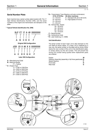 Jcb 3230 plus fastrac service repair manual | PDF