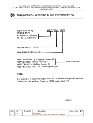 JCB 3CX-2 Sitemastr BACKOHE LOADER Parts Catalogue Manual (Serial ...