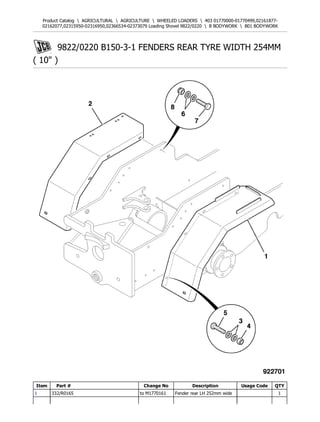 JCB 403 Loading Shovel Parts Catalogue Manual (Serial Number 01770000 ...