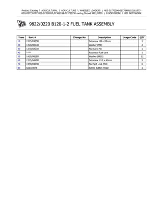 JCB 403 Loading Shovel Parts Catalogue Manual (Serial Number 01770000 ...