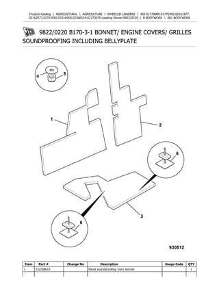 JCB 403 Loading Shovel Parts Catalogue Manual (Serial Number 02161877 ...