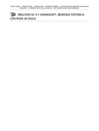 JCB 410B ZX Loading Shovel Parts Catalogue Manual (Serial Number ...