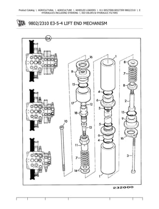 JCB 411 Wheeled Loader Parts Catalogue Manual (Serial Number 00527000 ...