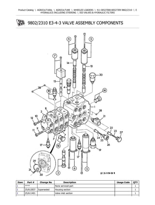 JCB 411 Wheeled Loader Parts Catalogue Manual (Serial Number 00527000 ...