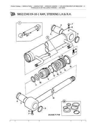 JCB 414S Wheeled Loader Parts Catalogue Manual (Serial Number 00537000 ...