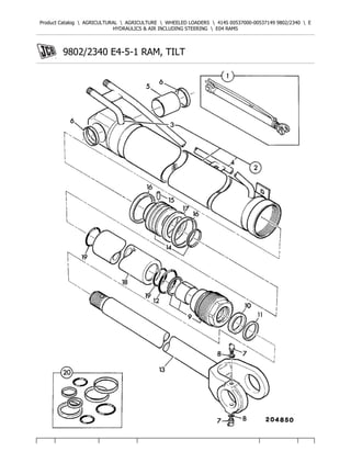 JCB 414S Wheeled Loader Parts Catalogue Manual (Serial Number 00537000 ...