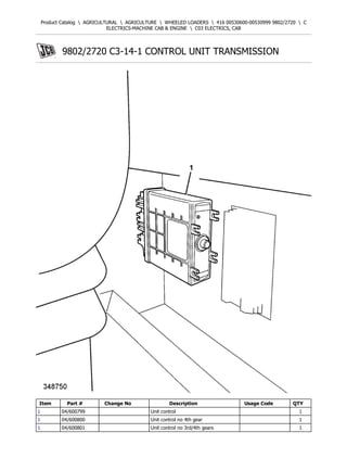 JCB 416 Wheeled Loader Parts Catalogue Manual (Serial Number 00530600 ...