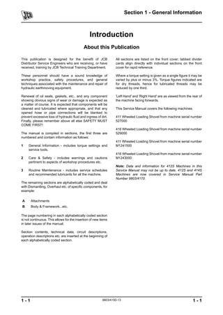 Jcb 416 wheeled loader service repair manual sn：529000 | PDF