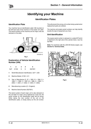 Jcb 416 wheeled loader service repair manual sn：529000 | PDF