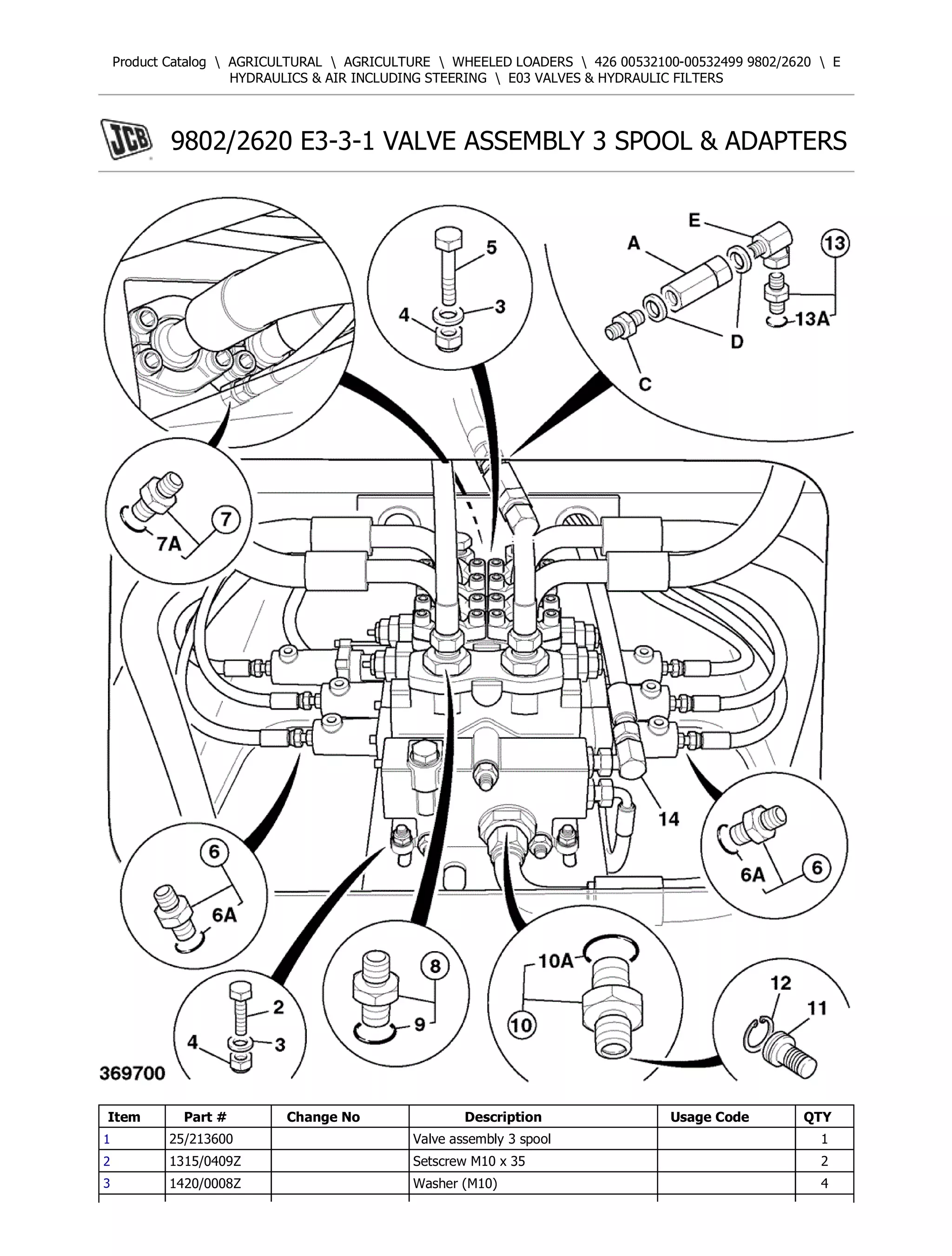 JCB 426 Wheeled Loader Parts Catalogue Manual (Serial Number 00532100-00532499).pdf