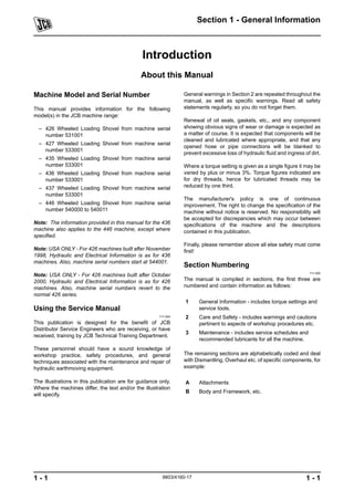 Jcb 437 wheeled loading shovel service repair manual sn 533001 | PDF