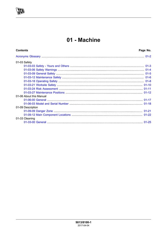 Jcb 4 cx pilingmaster backhoe loader service repair manual sn 2509500 ...