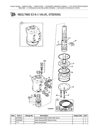 JCB 533-105 Telescopic Handlers (Loadall) Parts Catalogue Manual ...