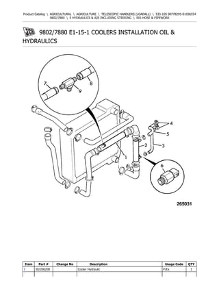 JCB 533-105 Telescopic Handlers (Loadall) Parts Catalogue Manual ...