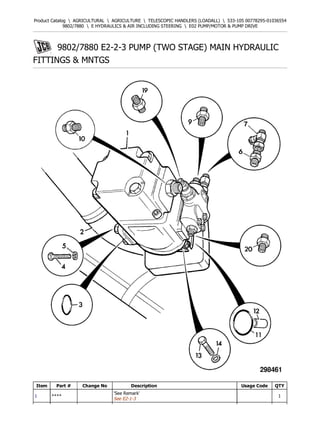 JCB 533-105 Telescopic Handlers (Loadall) Parts Catalogue Manual ...