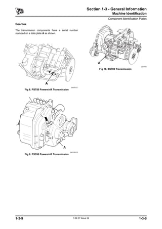 JCB 535-T95 Telescopic Handler Service Repair Manual Serial Number ...