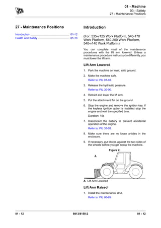 Jcb 540 v180 work platform telescopic handler service repair manual sn ...