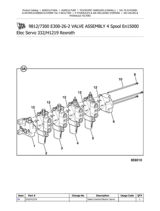JCB 541-70 Tier 3 Telescopic Handlers (Loadall) Parts Catalogue Manual ...