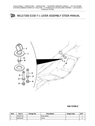 JCB 541-70 Tier 3 Telescopic Handlers (Loadall) Parts Catalogue Manual ...