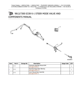 JCB 541-70 Tier 3 Telescopic Handlers (Loadall) Parts Catalogue Manual ...