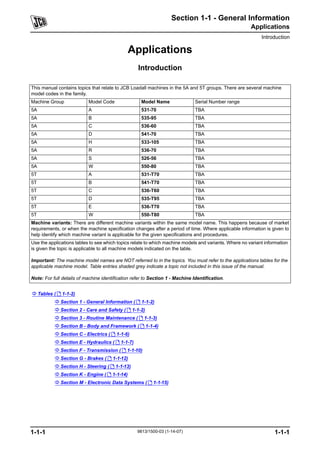 Jcb 550 80 telescopic handler service repair manual serial number range ...