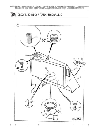 JCB 712-37 ADT ARTICULATED DUMP TRUCK Parts Catalogue Manual (Serial ...