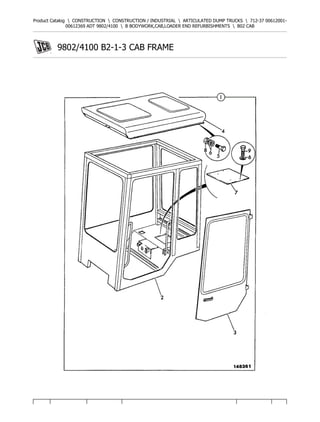 JCB 712-37 ADT ARTICULATED DUMP TRUCK Parts Catalogue Manual (Serial ...