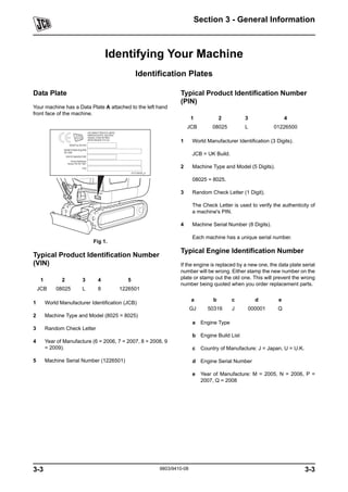 Jcb 8025 zts compact excavator service repair manual sn 1226500 | PDF