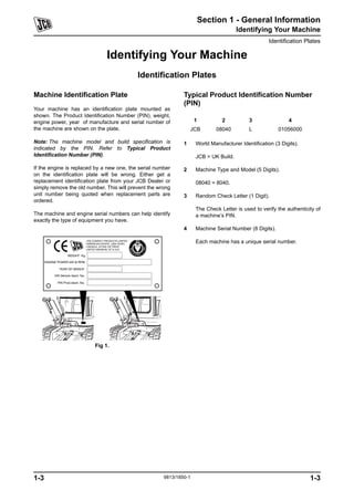Jcb 8040 zts mini crawler excavator service repair manual sn 1056000 | PDF