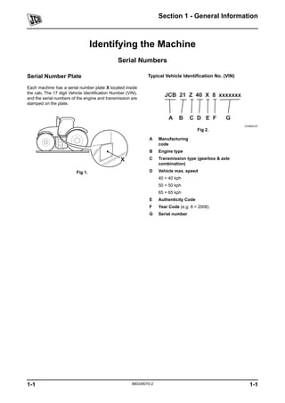 Jcb 8250 fastrac service repair manual sn 01139000 01139999 | PDF
