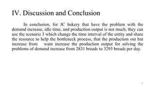 Bakery Production Using Arena Simulation | PPTX