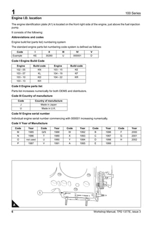 Jcb diesel 103 10 series engine service repair manual | PDF