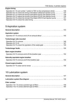 Jcb diesel 1100 series engine rf service repair manual | PDF