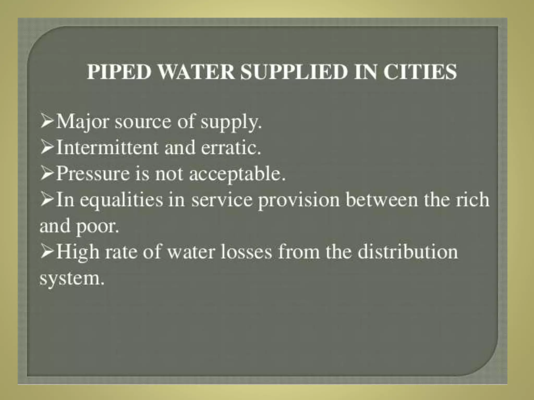 Urban water supply | PPTX