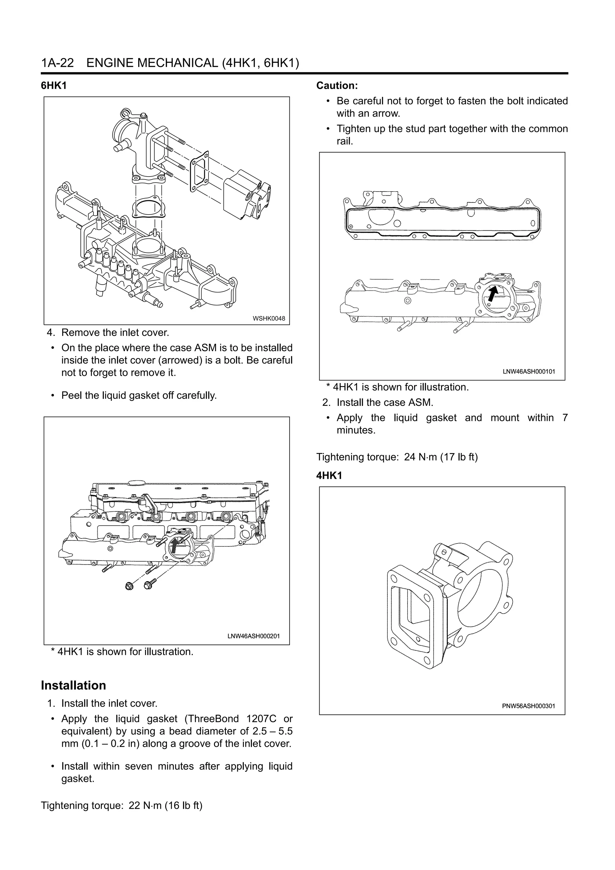 Jcb isuzu 4 hk1 engine service repair manual | PDF
