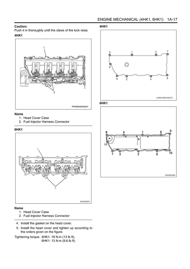 Jcb isuzu 4 hk1 engine service repair manual | PDF | Auto Type | Automotive