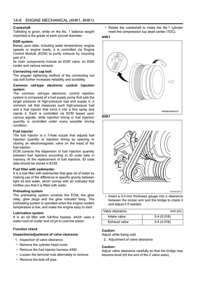 Jcb isuzu 4 hk1 engine service repair manual | PDF | Auto Type | Automotive
