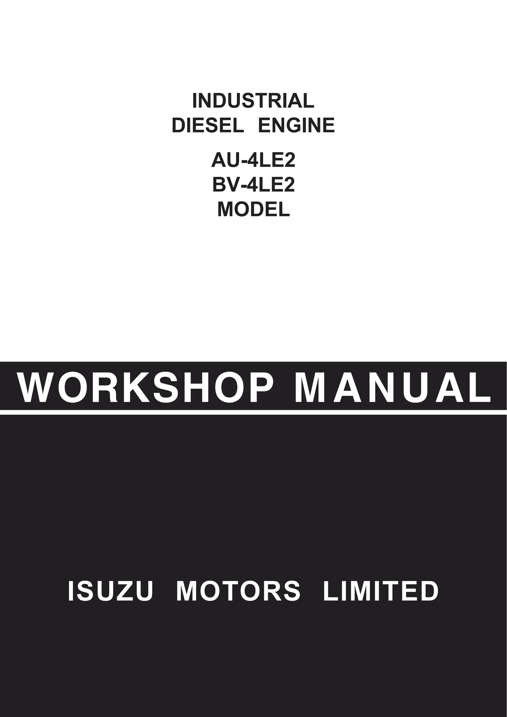 Jcb isuzu engine au 4 le2 bv-4le2 service repair manual | PDF