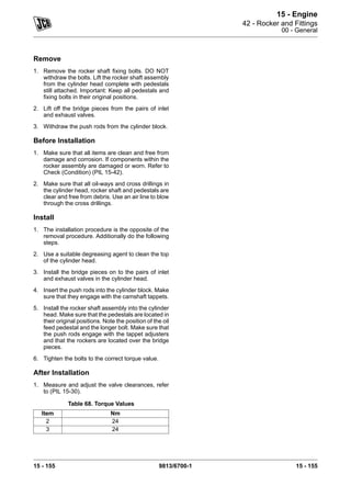 Jcb jcb305, js305 excavator service repair manual (from 2452101 to ...