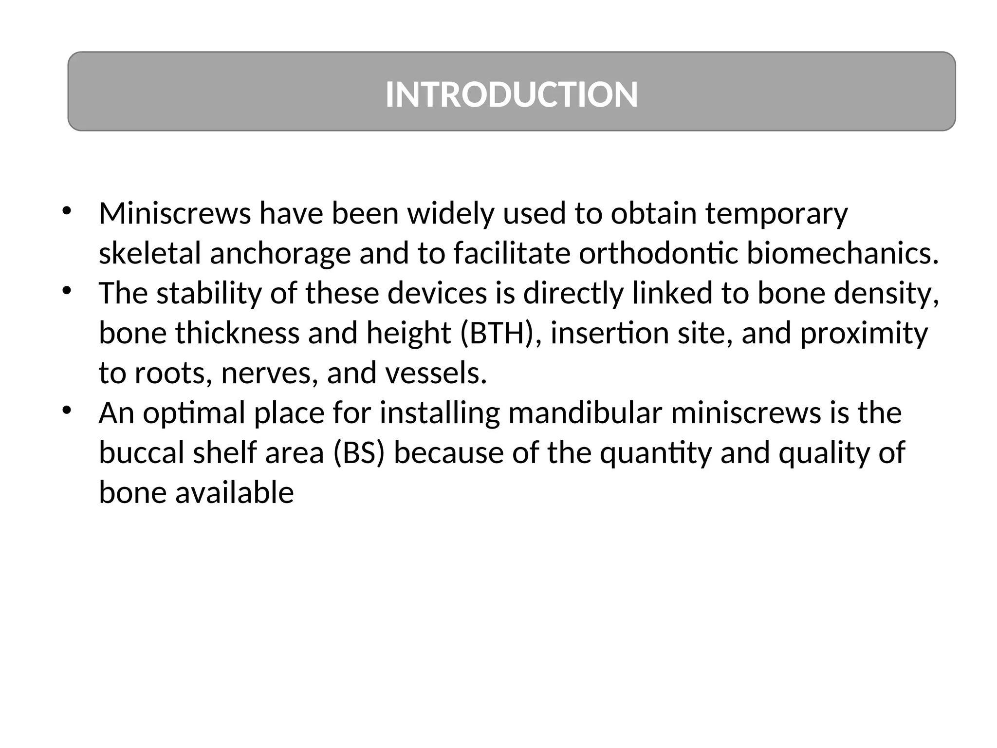 JC Bone thickness and height of the buccal shelf area and the ...
