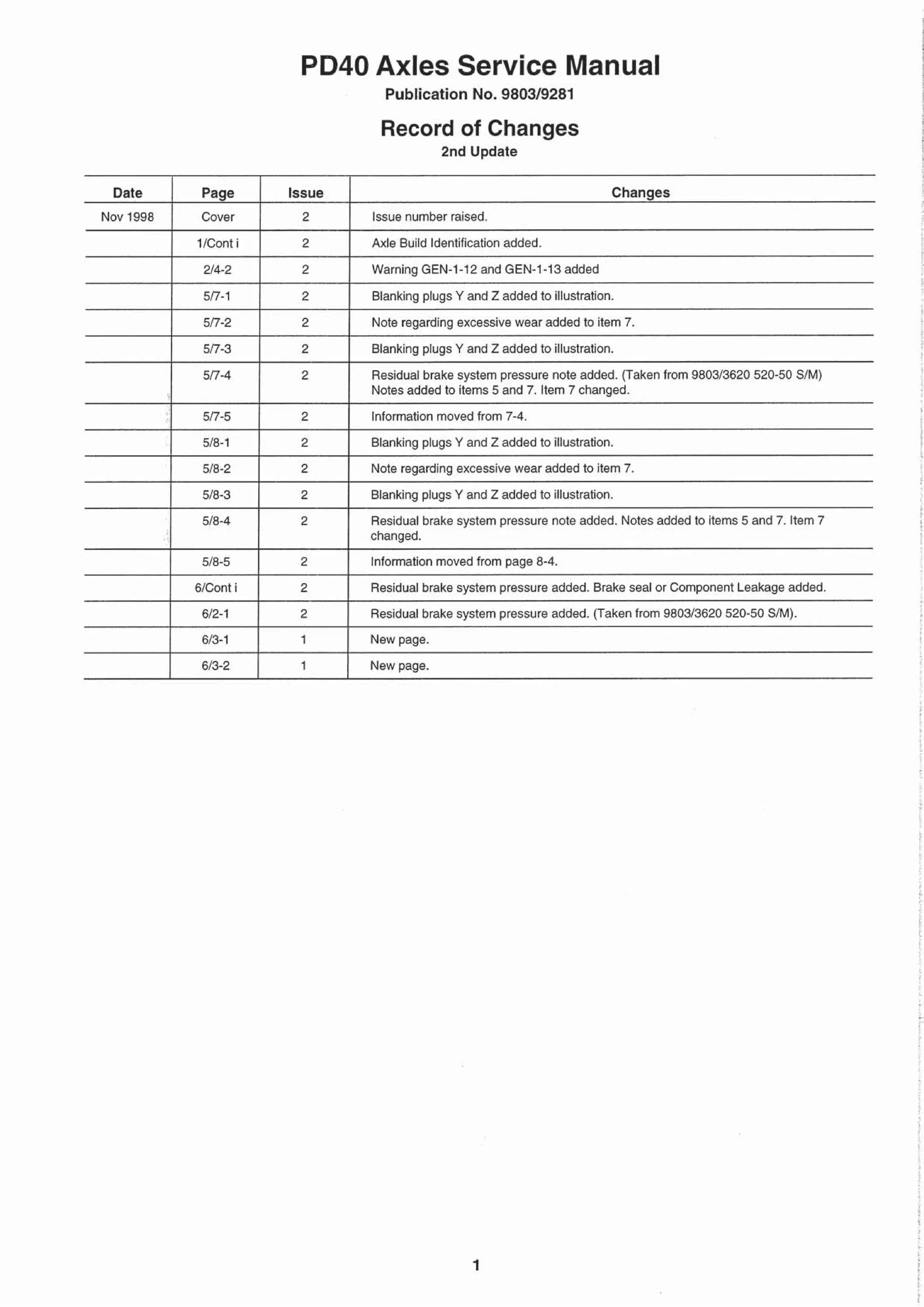 Jcb pd40 axles service repair manual | PDF