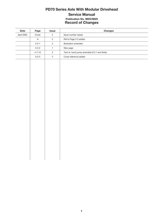 Jcb pd70 series axle with modular drivehead service repair manual | PDF