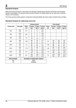 Jcb perkins 400 series (models 403 c 15) engine service repair manual | PDF