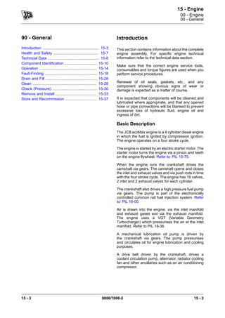 Jcb t2 t3 elec engine 4 cyl service repair manual | PDF