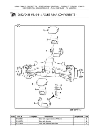 JCB TLT35D 4X4 Teletruk Parts Catalogue Manual (Serial Number 01540935 ...