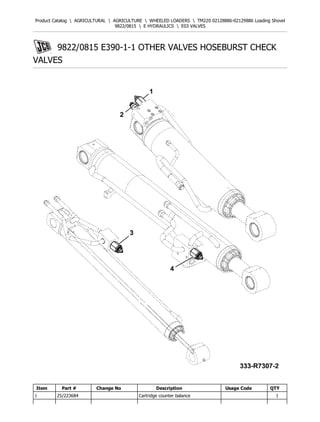 JCB TM220 Telescopic Wheeled Loader Parts Catalogue Manual (Serial ...