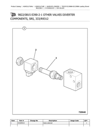 JCB TM220 Telescopic Wheeled Loader Parts Catalogue Manual (Serial ...