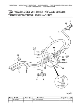 JCB TM220 Telescopic Wheeled Loader Parts Catalogue Manual (Serial ...